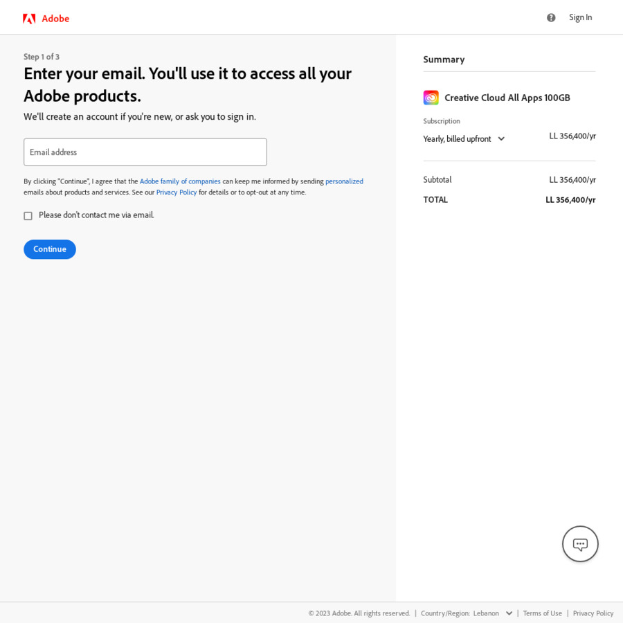 Creative Cloud All Apps 100GB (1 Year) for LBP 356,400 (~$5.55) at ...